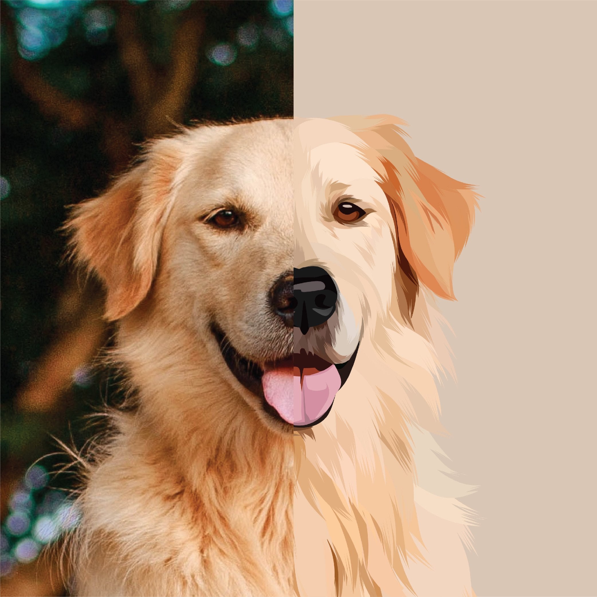 Custom Pet Portrait From Your Own Photo (Digital File) – Petsandprintco